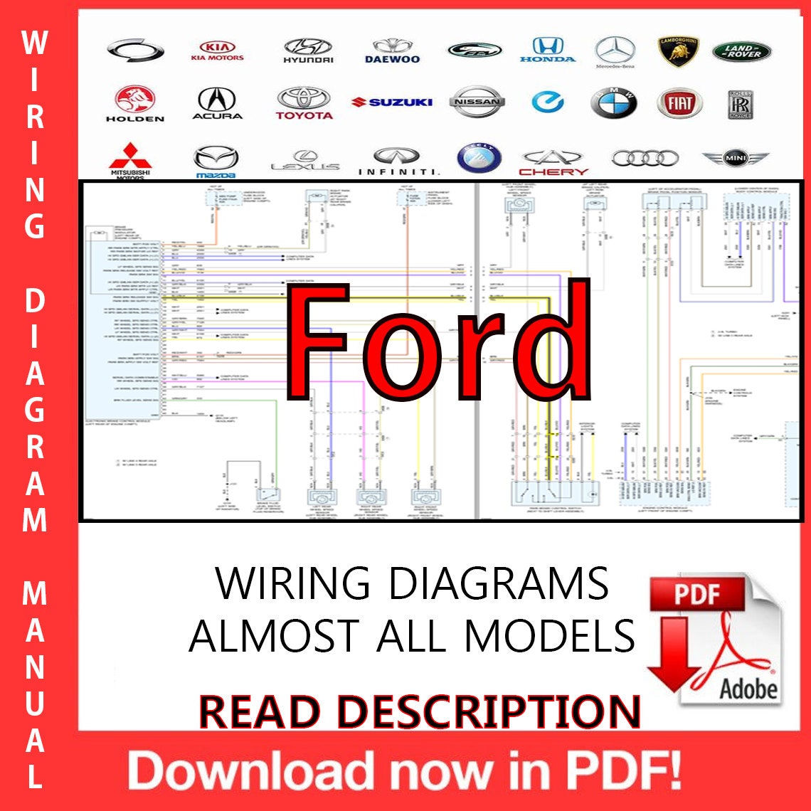 Ford Wiring Diagrams Manual PDF Almost All Models - Etsy
