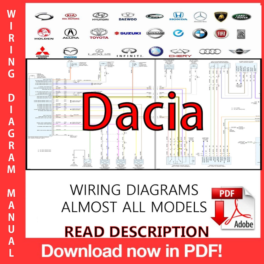 Dacia Wiring Diagrams Manual PDF Almost All Models - Etsy