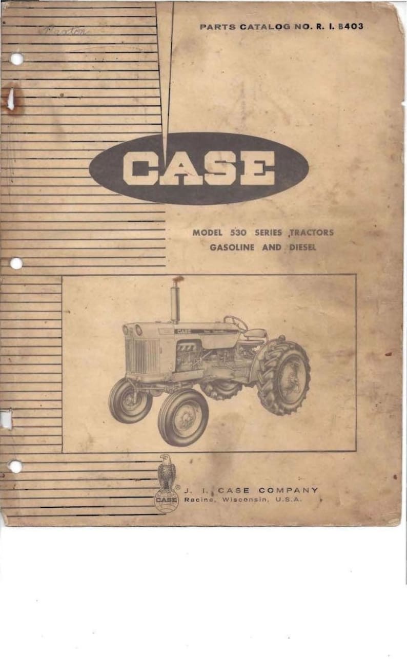 Case 530 Tractor Complete Parts Catalog - Etsy