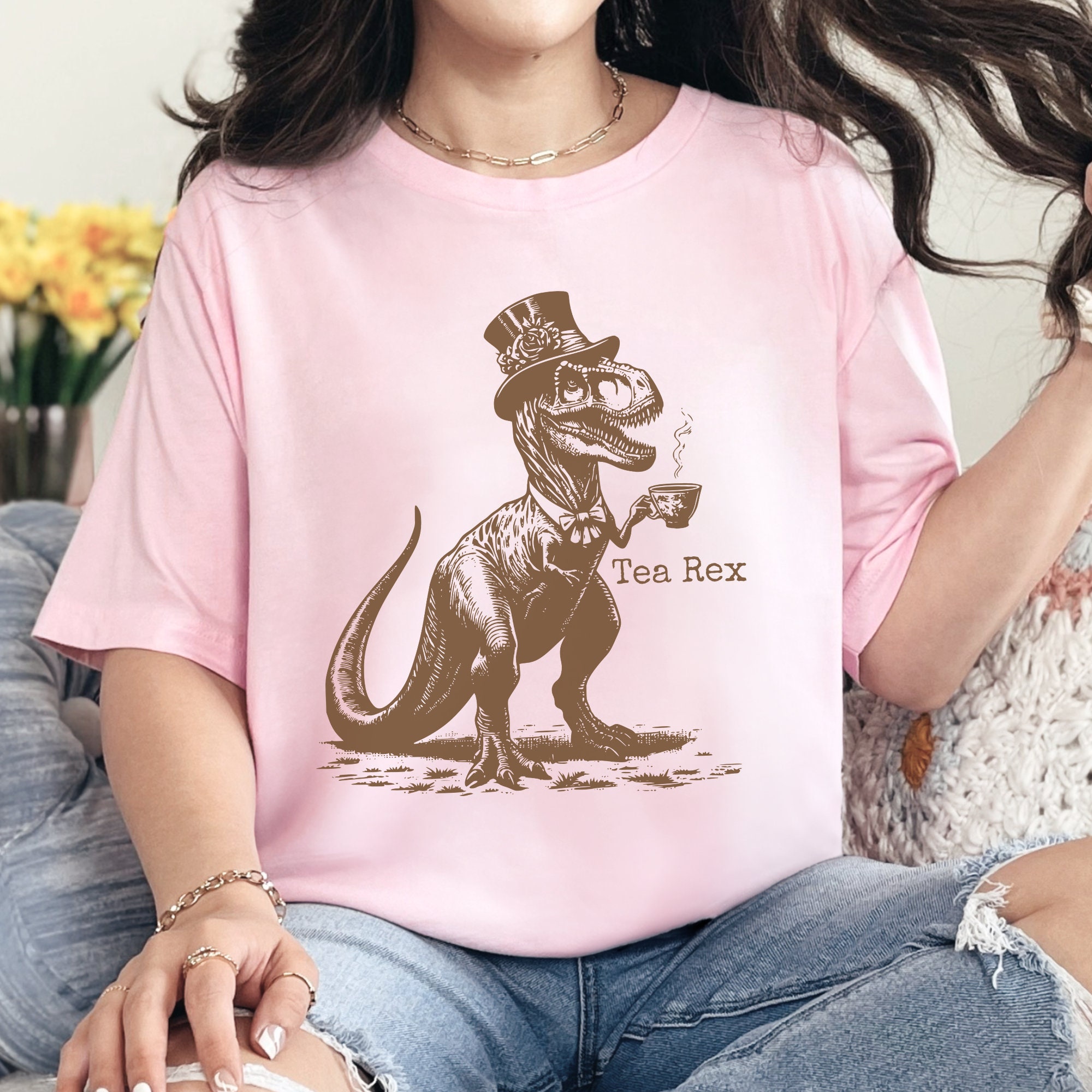 Tea Rex Shirt Tea Time Shirt Punny Shirts Men Funny Tee Shirts ...