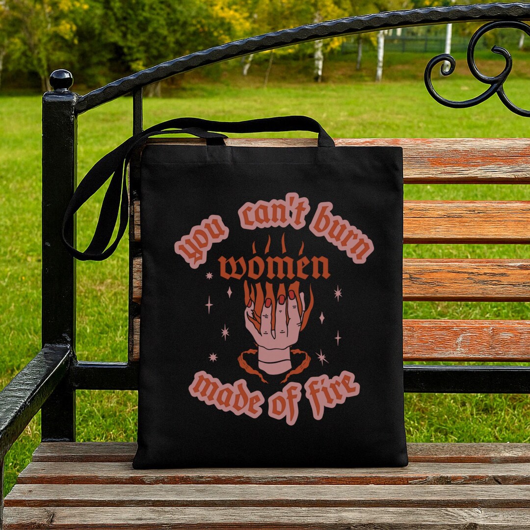 Strong Women Tote Bag Eco Protest Gift Witchy Feminist Accessory ...