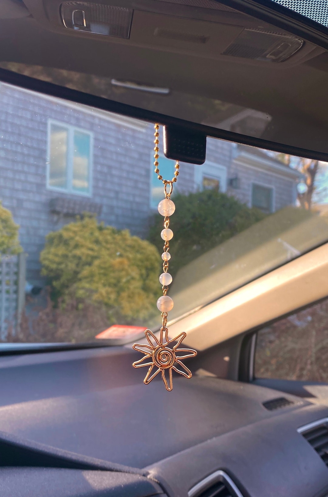 Sunny Crystal Car Charm. Enchanting and Unique Car Accessory. Cute Boho ...