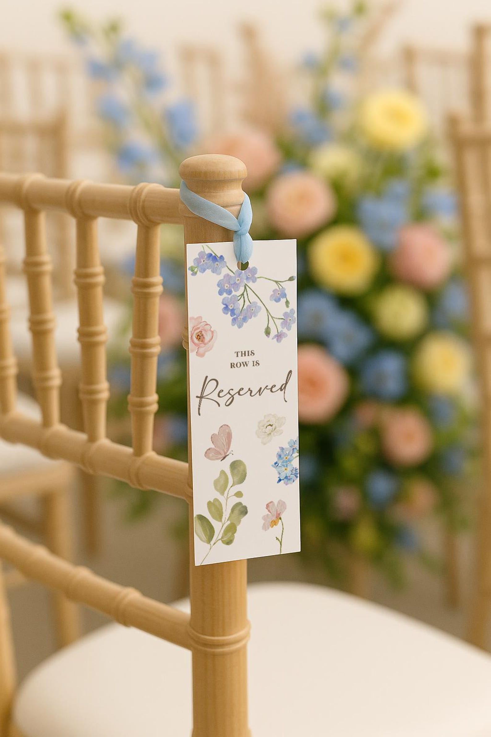 Reserved Chair Tags for Wedding – Row Reserve Aisle Seat Signs ...