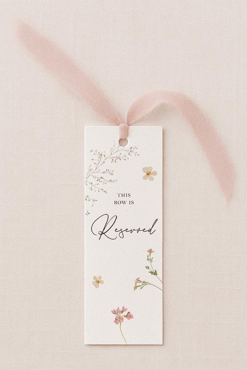 Reserved Chair Tags for Wedding – Row Reserve Aisle Seat Signs ...