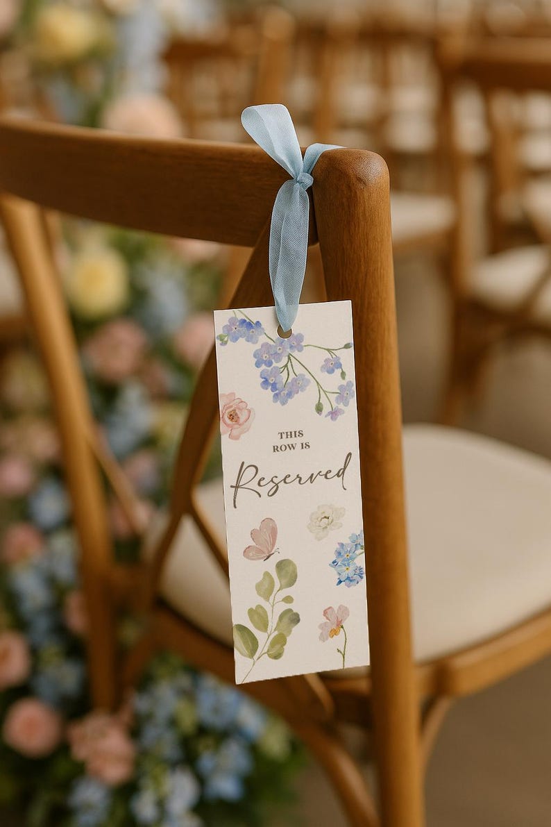 Reserved Chair Tags for Wedding – Row Reserve Aisle Seat Signs ...