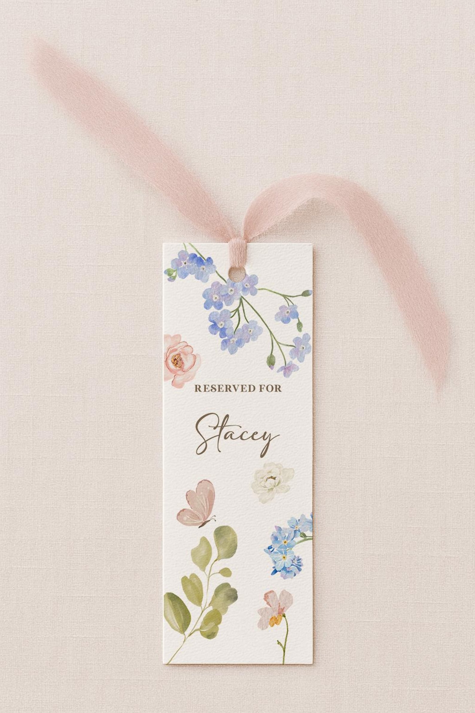 Personalised Name Chair Tags for Wedding – Row Reserve Aisle Seat Signs ...