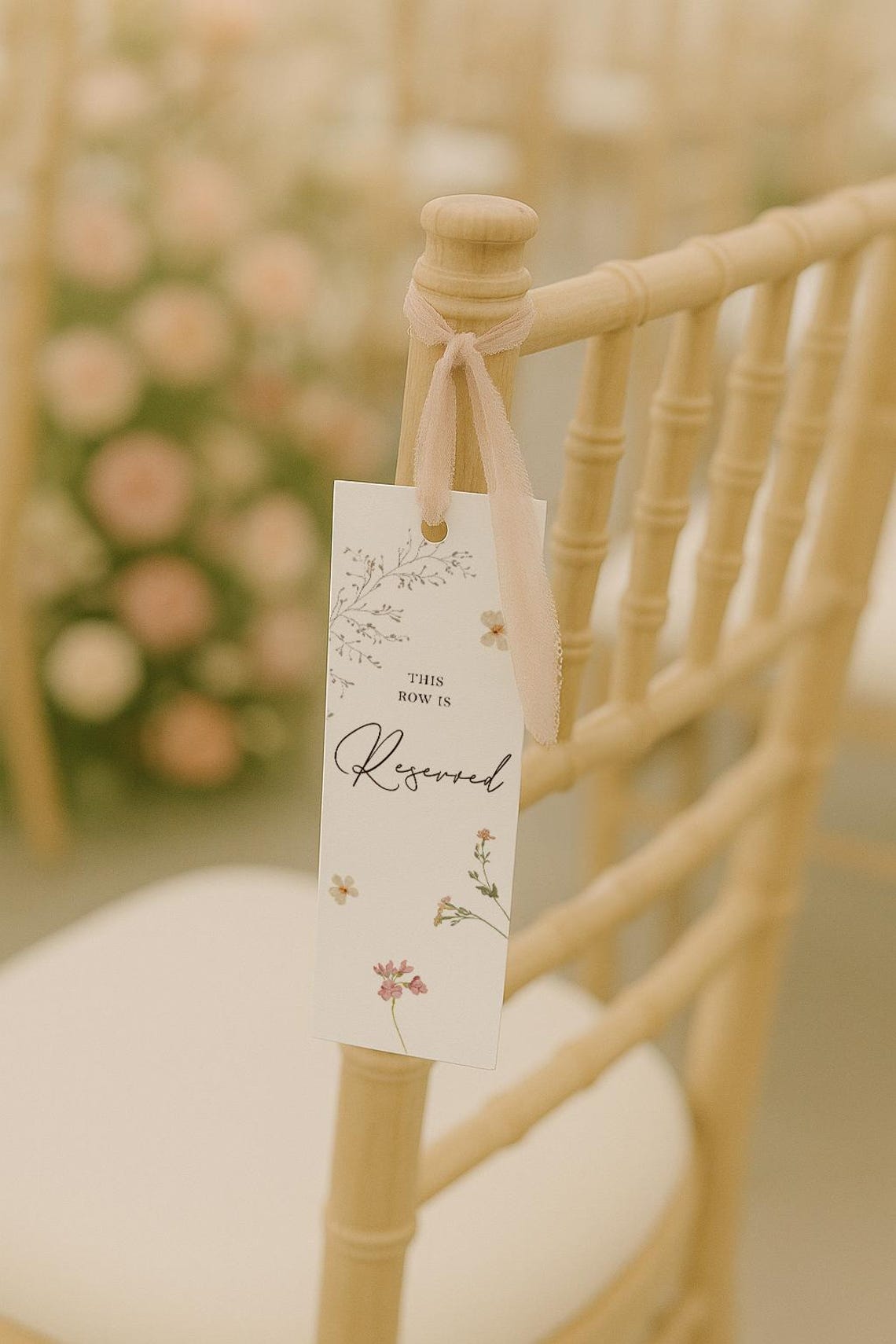 Reserved Chair Tags for Wedding – Row Reserve Aisle Seat Signs ...