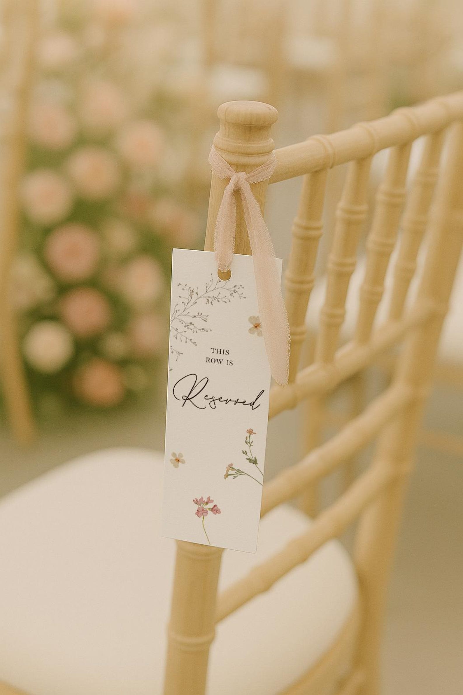 Reserved Chair Tags for Wedding – Row Reserve Aisle Seat Signs ...