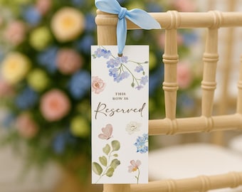 Black Wedding Chair Tags: Modern Reserved Seating With Ribbon - Etsy