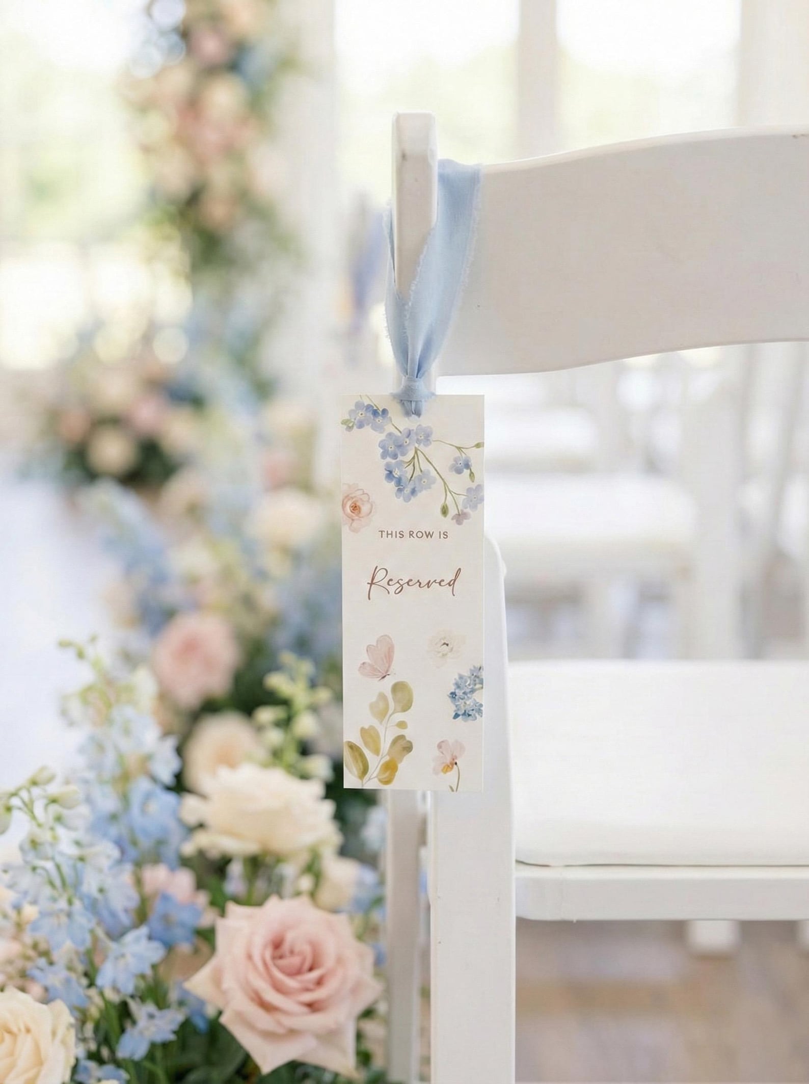 Reserved Chair Tags for Wedding – Row Reserve Aisle Seat Signs ...