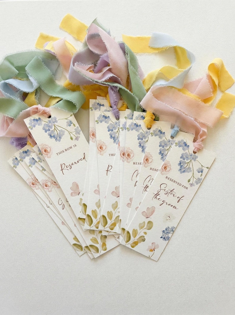 Reserved Chair Tags for Wedding – Row Reserve Aisle Seat Signs ...