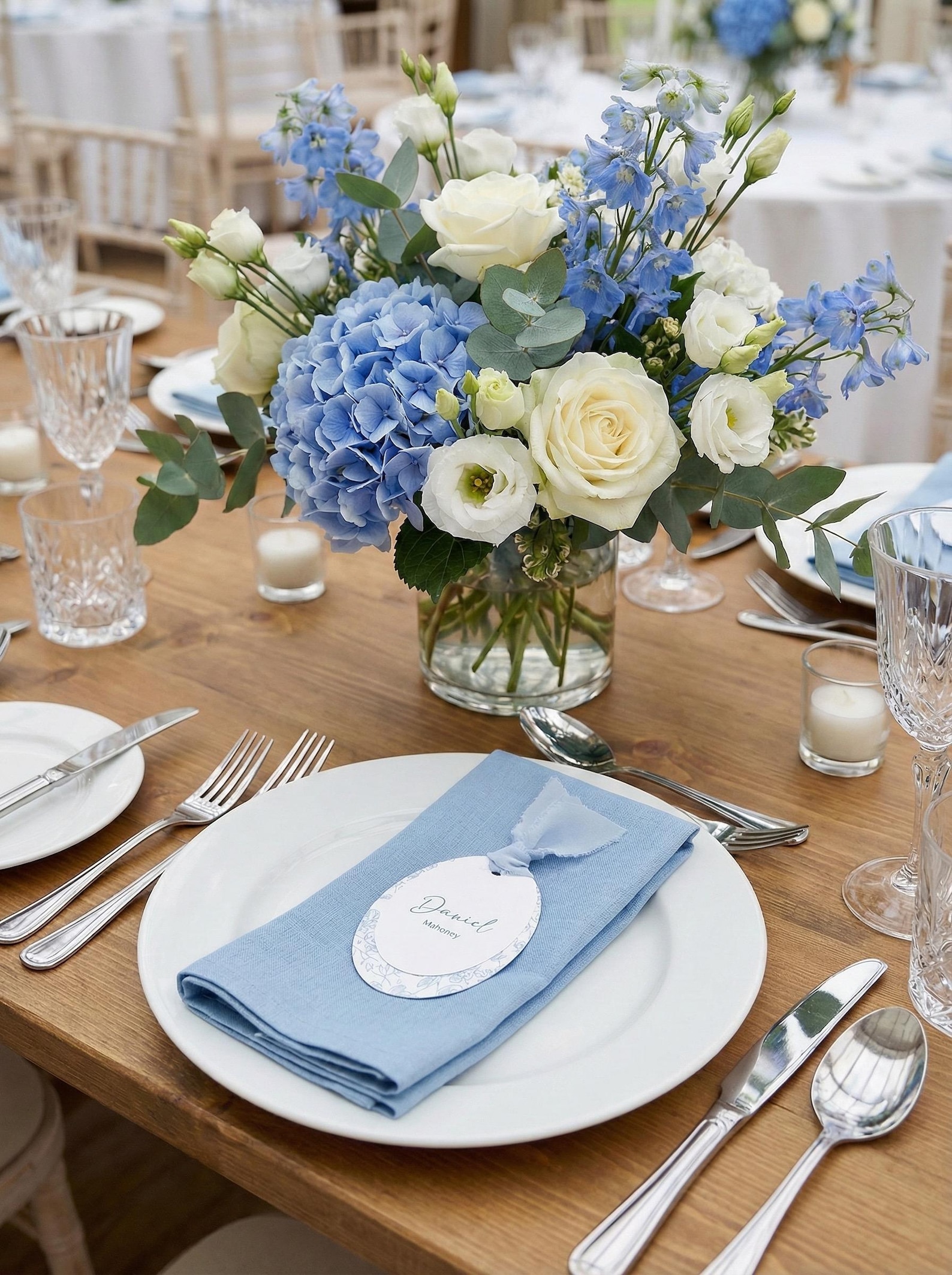 Blue Toile French Wedding Place Cards / Victorian Chinoiserie Name With ...