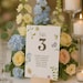 Floral Garden Table Number Seating Plan | Wildflower Wedding Table ...