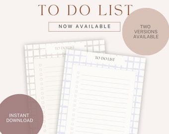 To Do List Printable, Task Lists, Instant Download, Daily Schedule ...