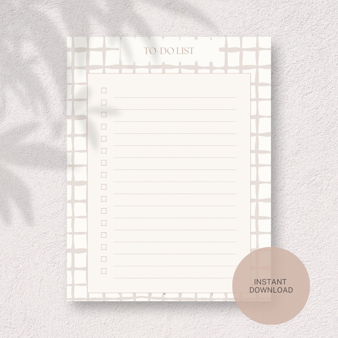 Daily to Do List Printable, Instant Download, Productivity Planner ...