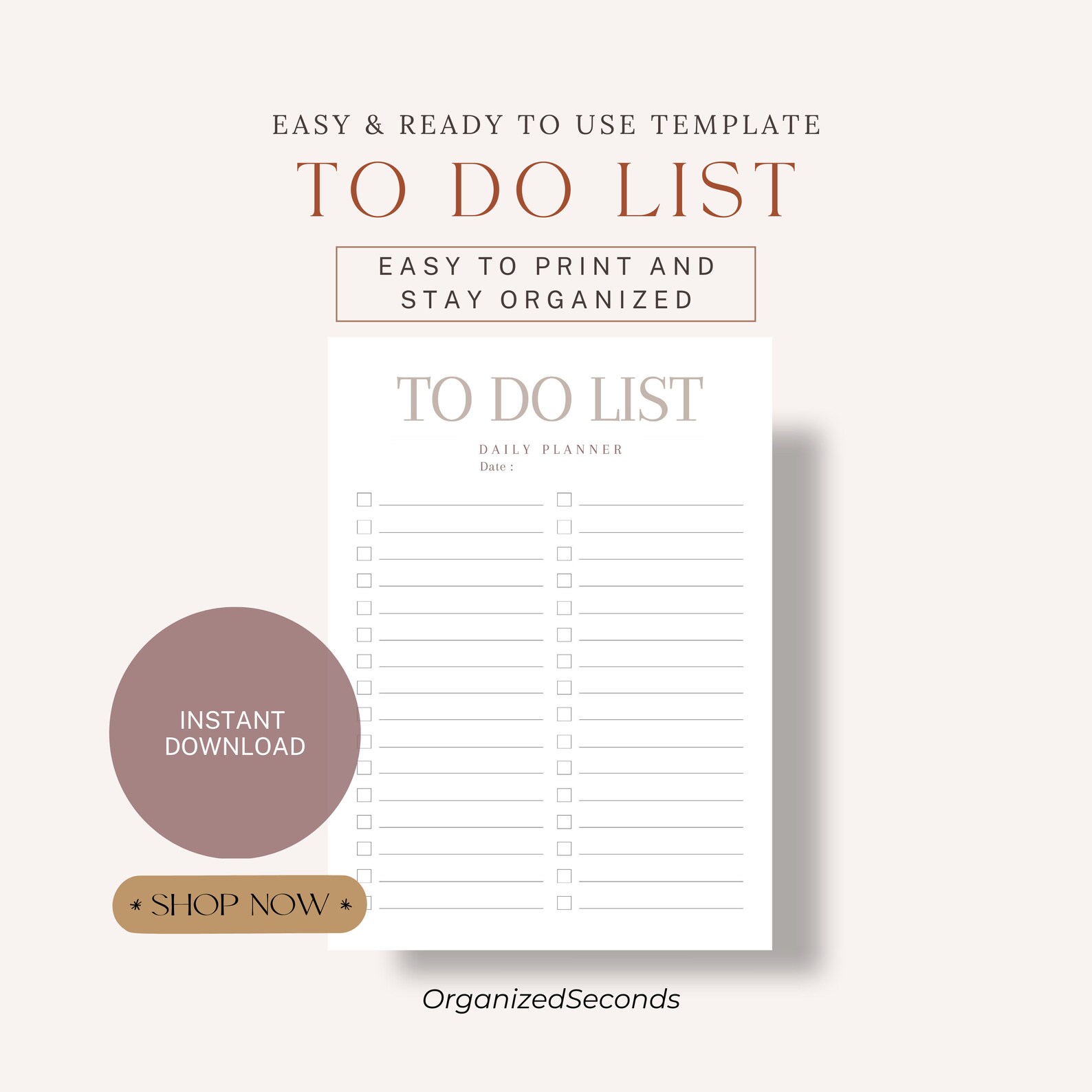 To Do List Printable, Task Lists, Instant Download, Daily Schedule ...