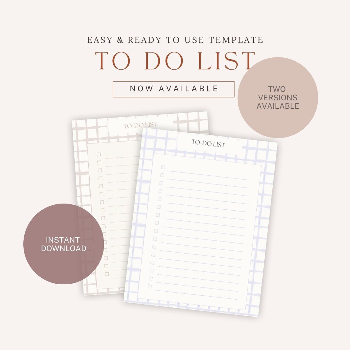 Daily to Do List Printable, Instant Download, Productivity Planner ...