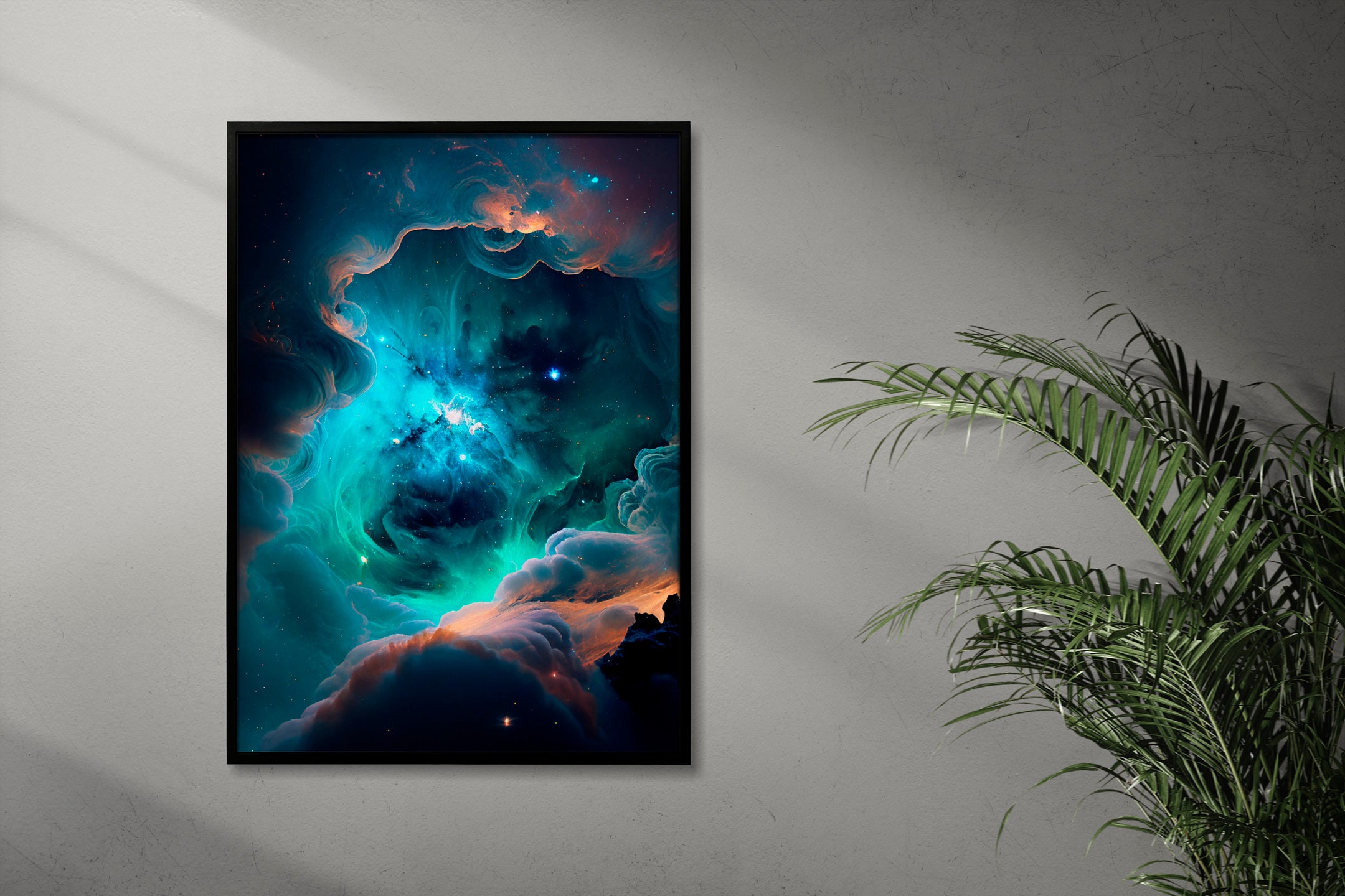 Aqua Space Nebula - Etsy