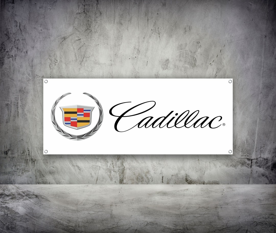Cadillac Logo Banner Vinly Garage Sign Office or Showroom - Etsy