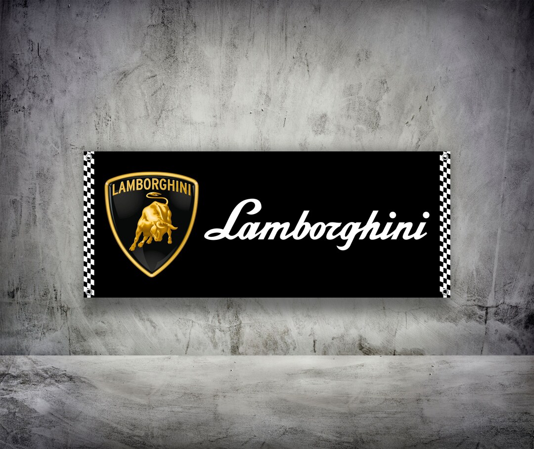 Lamborghini Logo Banner Vinly Garage Sign Office or Showroom - Etsy
