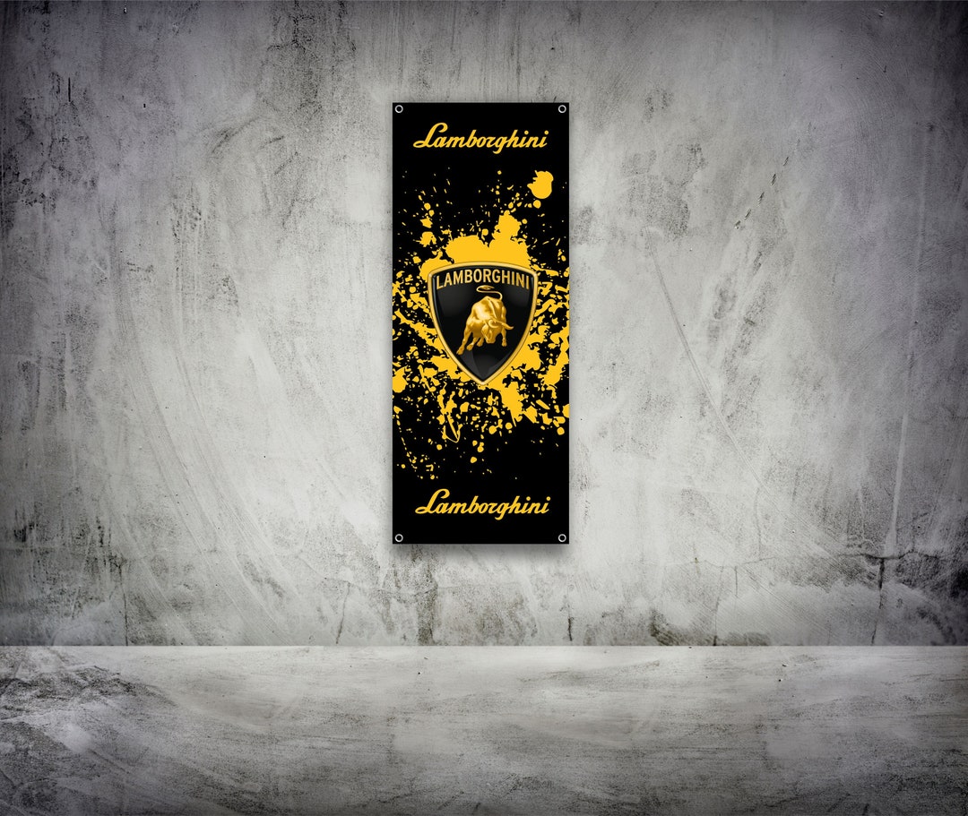 Lamborghini Logo Banner Vinly Garage Sign Office or Showroom - Etsy