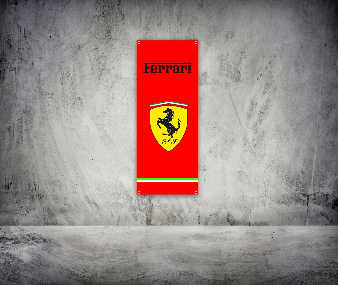 Ferrari Logo Banner Vinly Garage Sign Office or Showroom - Etsy Australia
