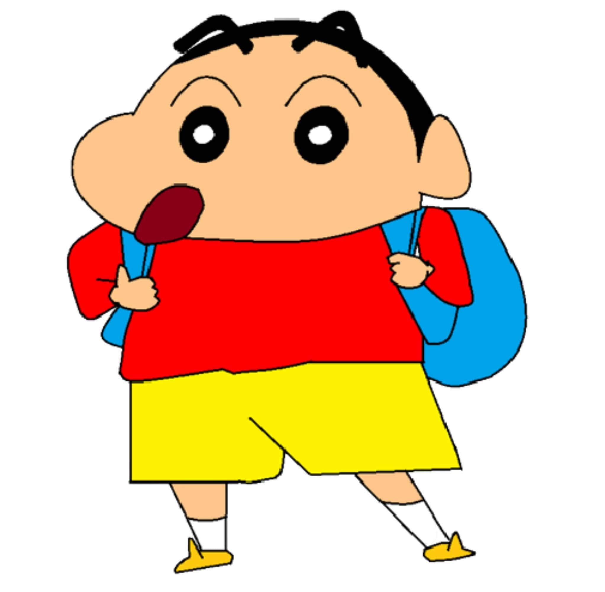 Shinchan With Bag Feel Happy PNG Graphic Design Popular - Etsy Australia