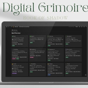 Witchy Book of Shadows Grimoire Dark Notion Templet Witchy Aesthetic Spell Book Witch Ideas ...