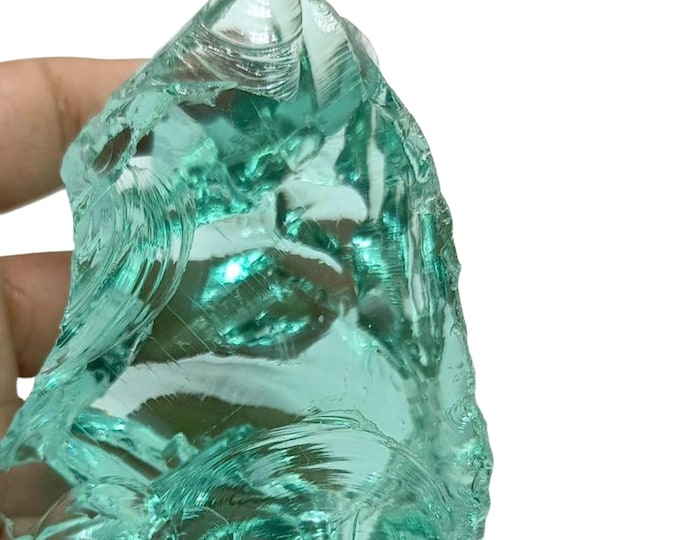 600 Ct Raw Aqua Green Obsidian Andara Crystal Gemstone, Powerful Energy ...