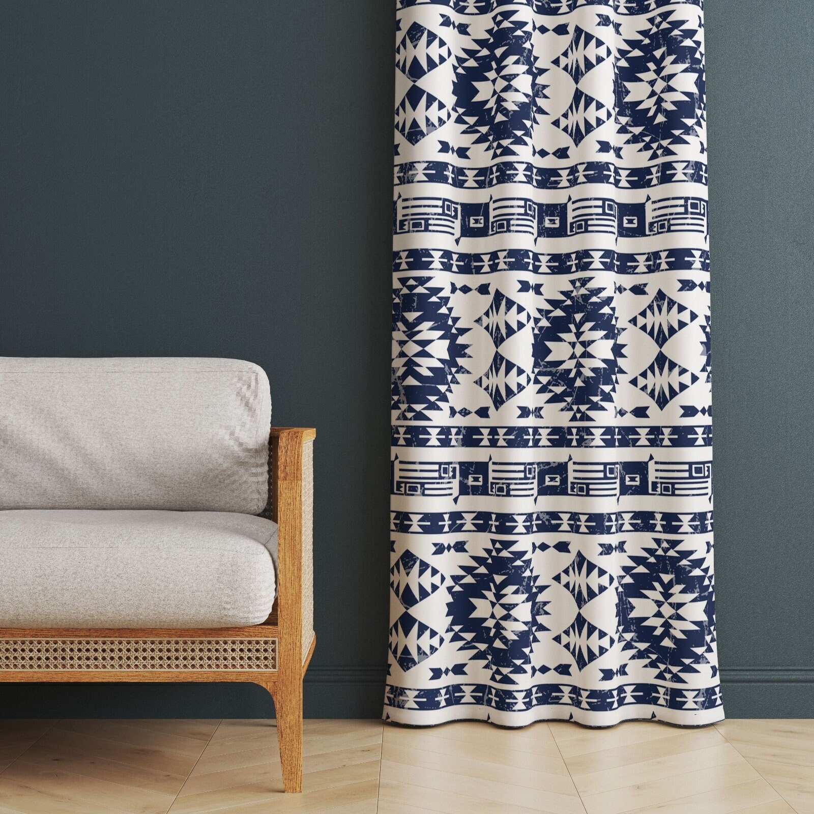 Aztec Design Window Treatment Southwestern Curtains Boho - Etsy