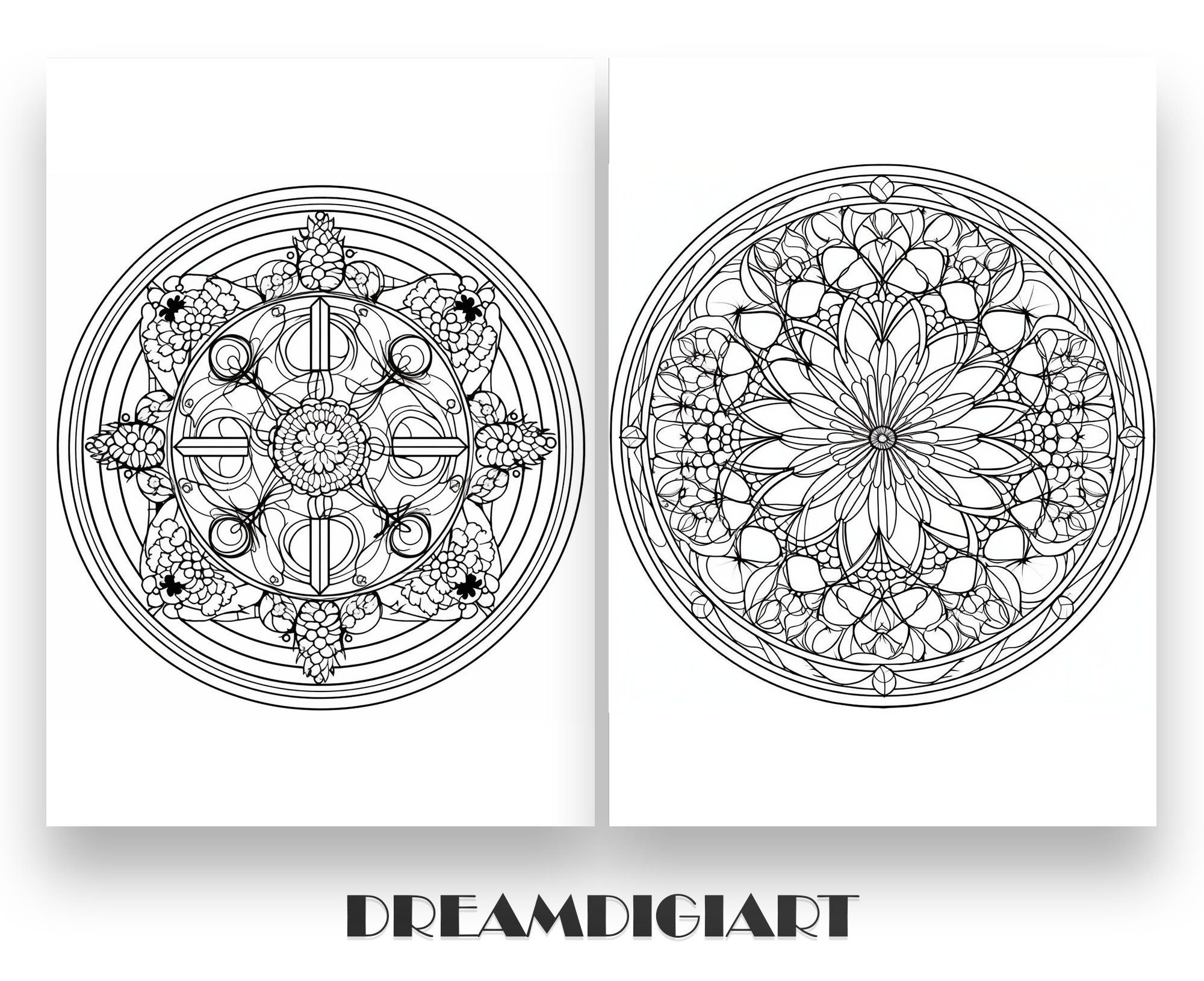 Mandala Yarrow coloring page all age coloring page Mandala art - Etsy ...