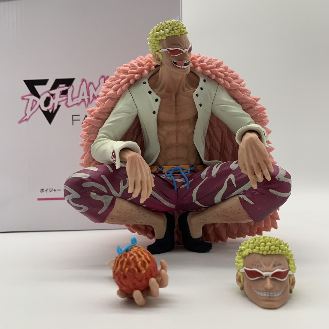 One Piece Figure Squating Doflamingo 15 Cm Anime Doll PVC Statue Toy - Etsy