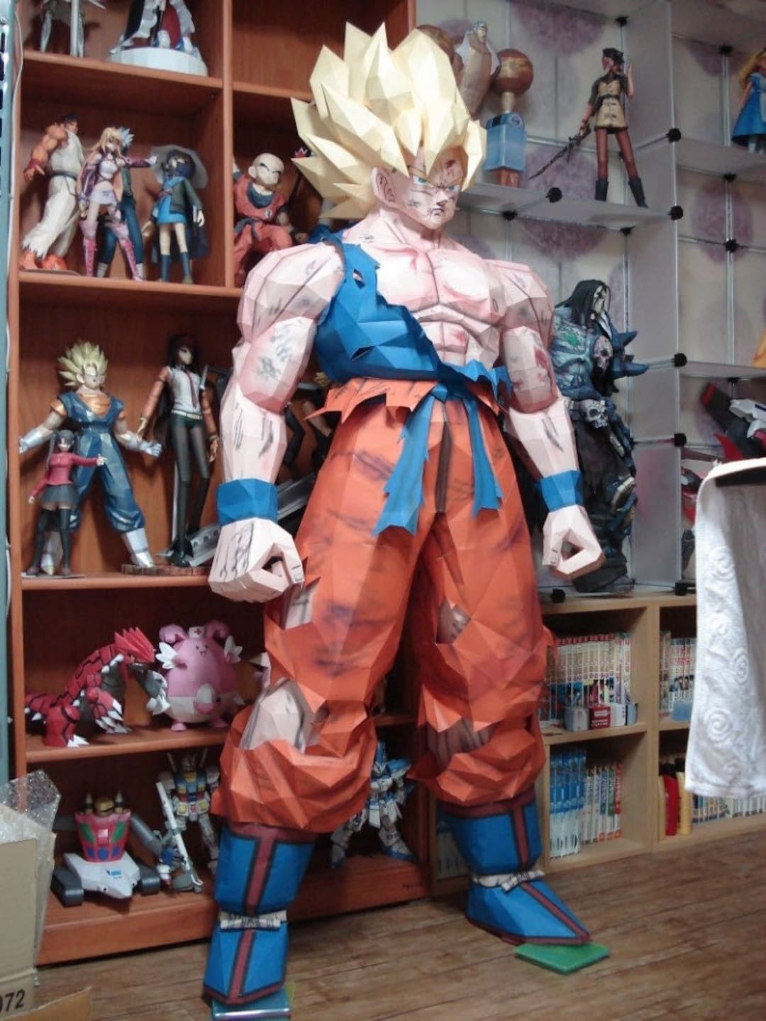 Dragon Ball Goku DIY Son Goku 1.8 M Life Size 1:1 3D Paper Statue ...