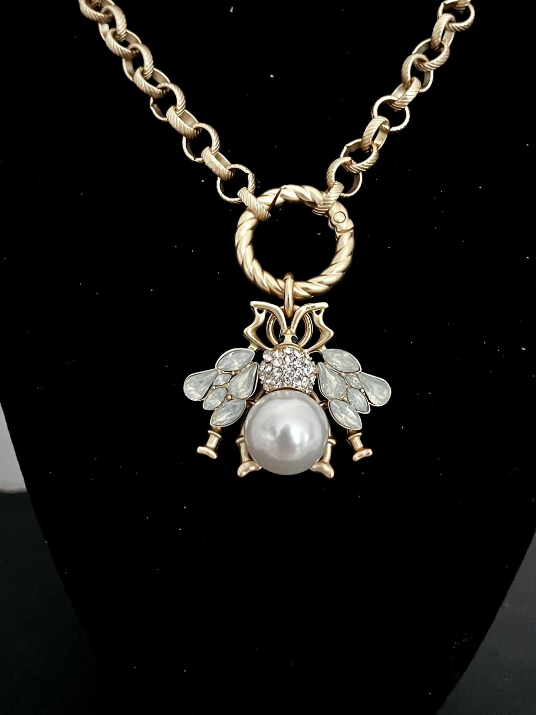 Bee Necklace - Unique Statement Piece Featuring a Bling Bee With a ...