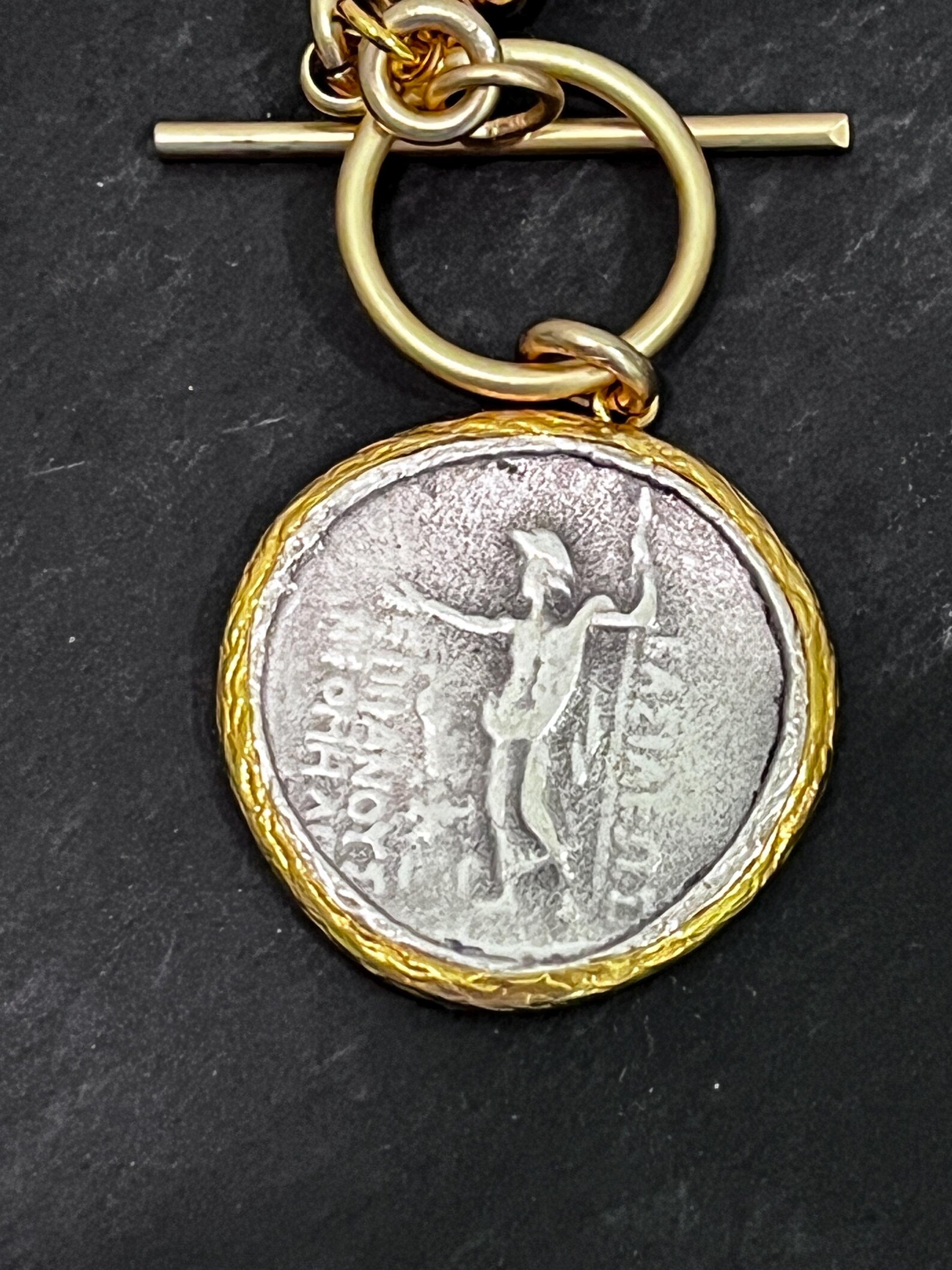 Greek Reproduction Ancient Coin Medallion Gold Silver Mixed Metal ...