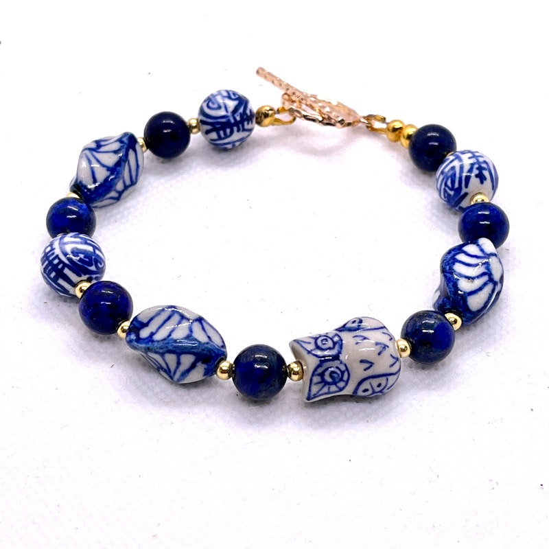 Porcelain Bead Bracelet - Etsy