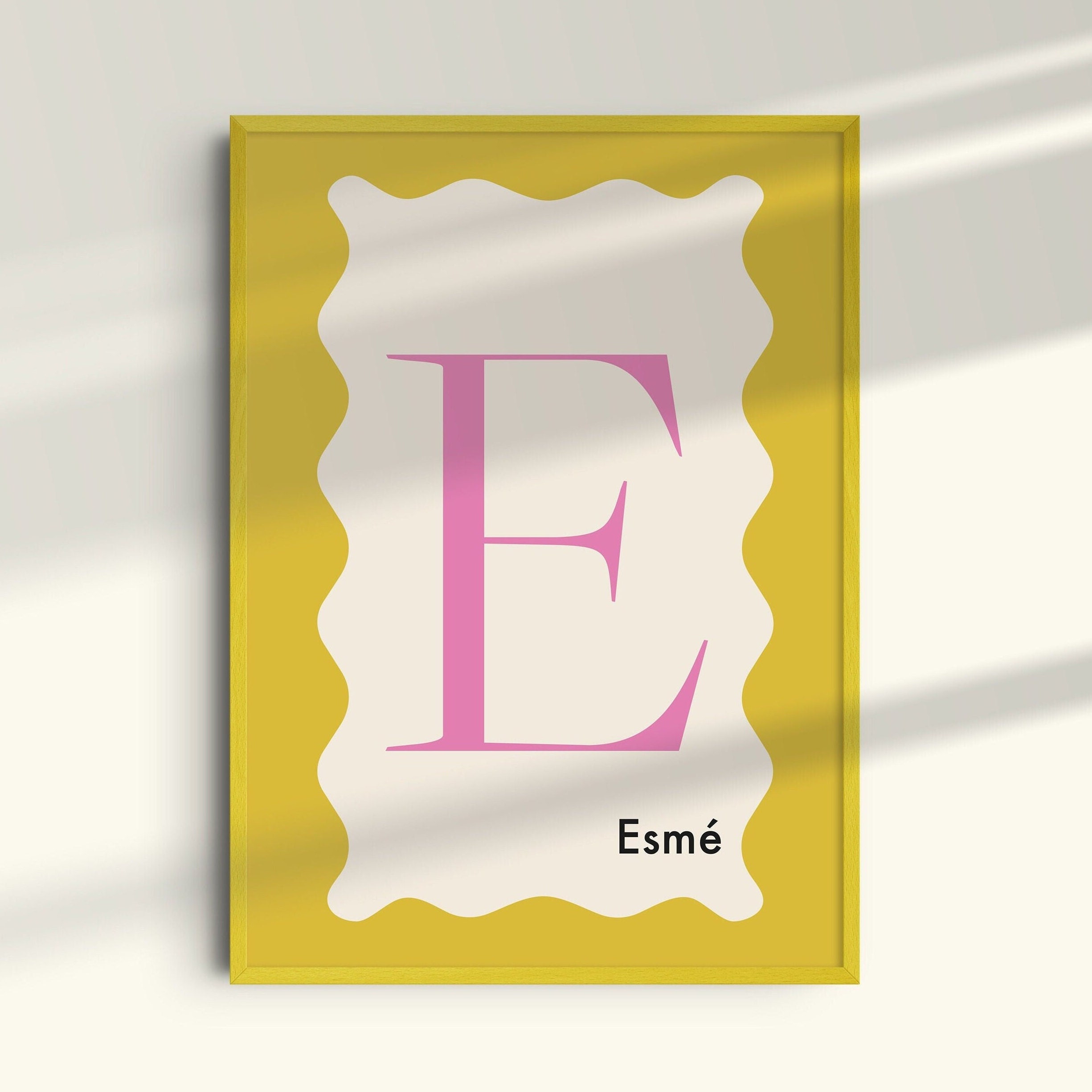 Personalised Name & Letter, Wiggle Prints in a Variety of Custom Colour ...