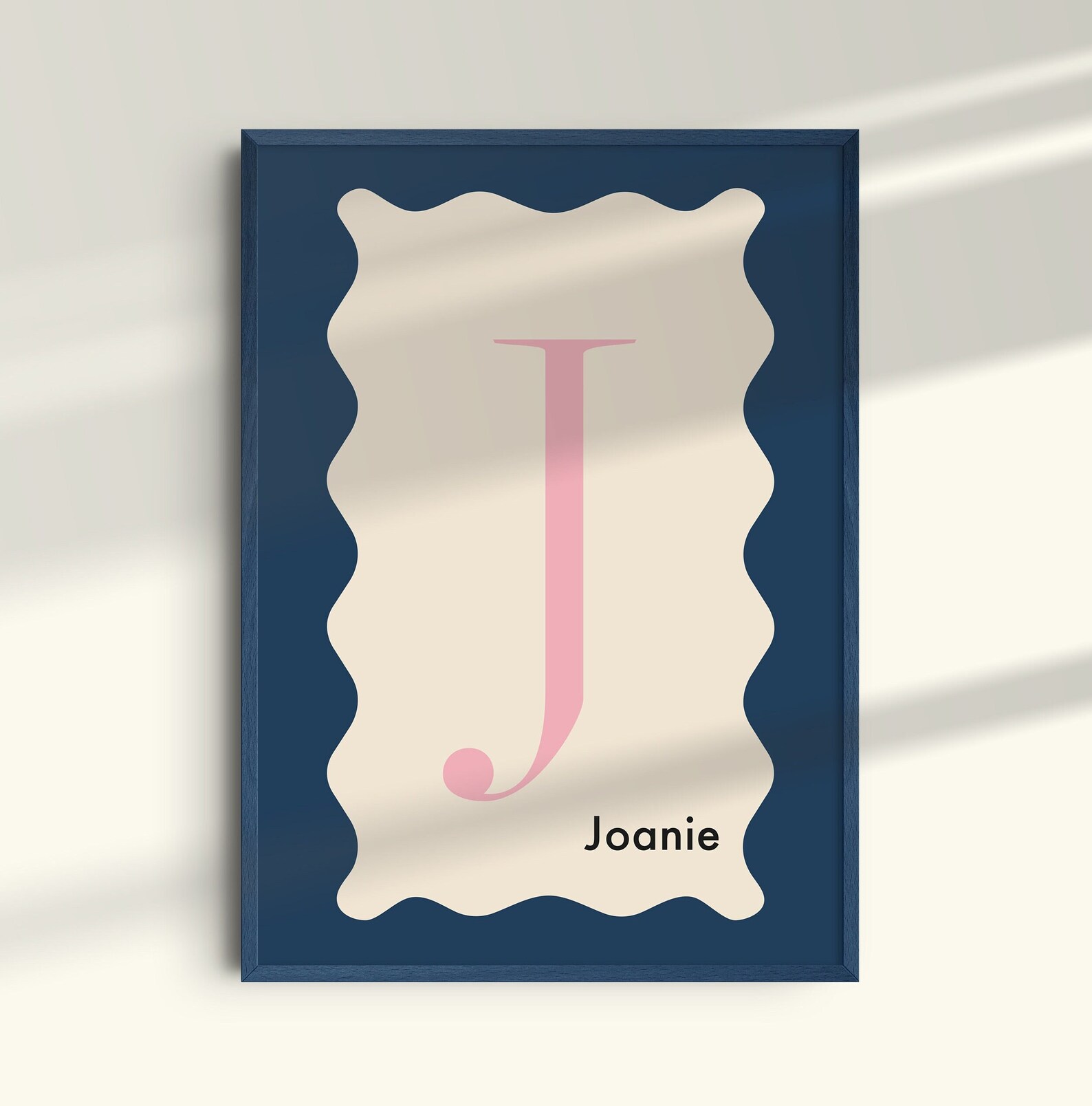 Personalised Name & Letter, Wiggle Prints in a Variety of Custom Colour ...