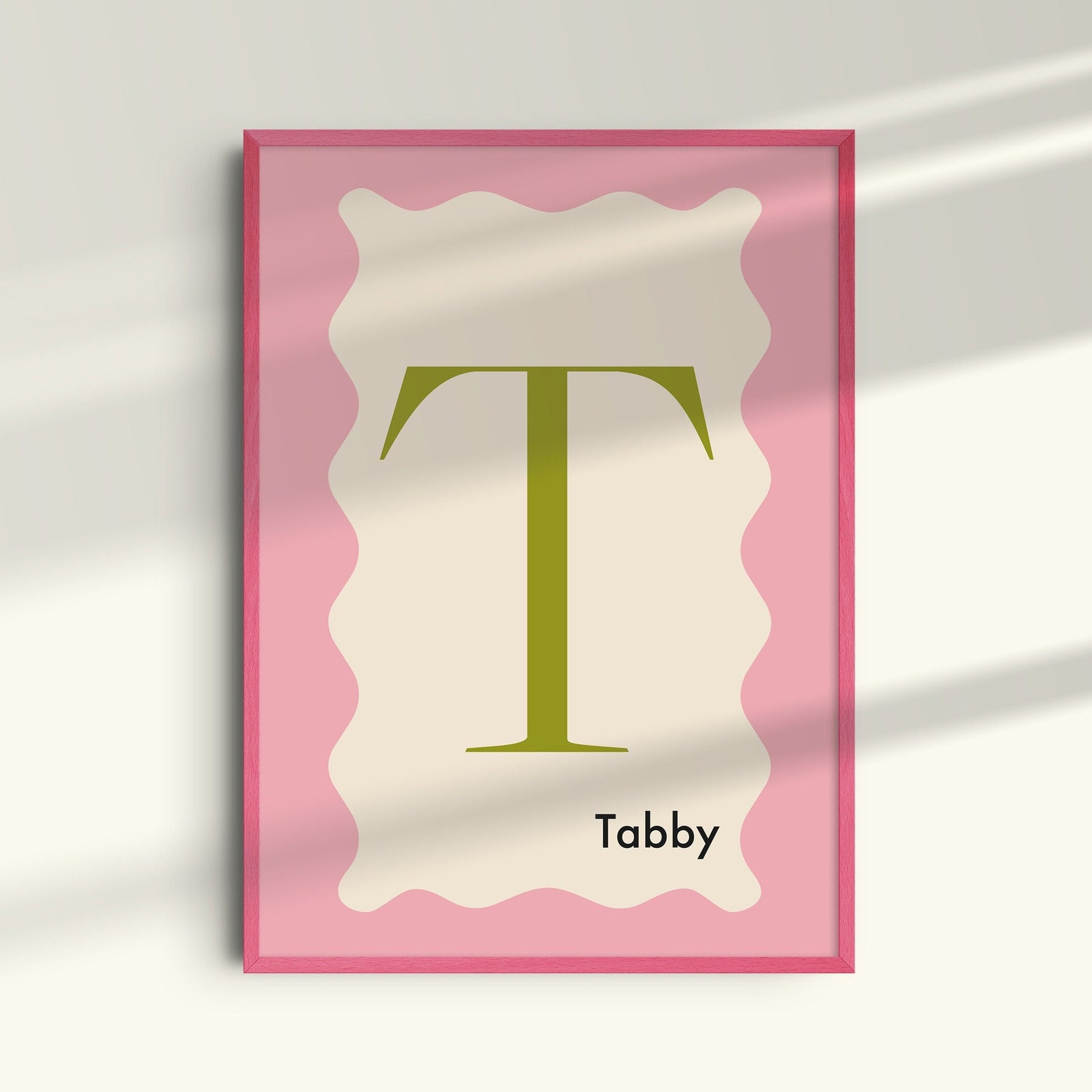 Personalised Name & Letter, Wiggle Prints in a Variety of Custom Colour ...