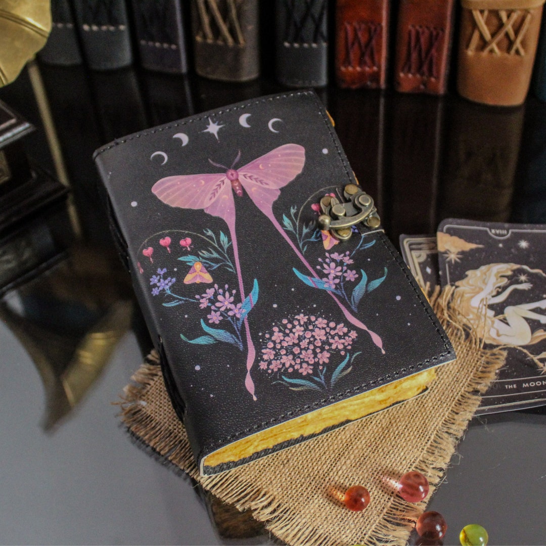 Blank Spell Book of Shadows Journal With Lock Clasp Vintage Handmade ...