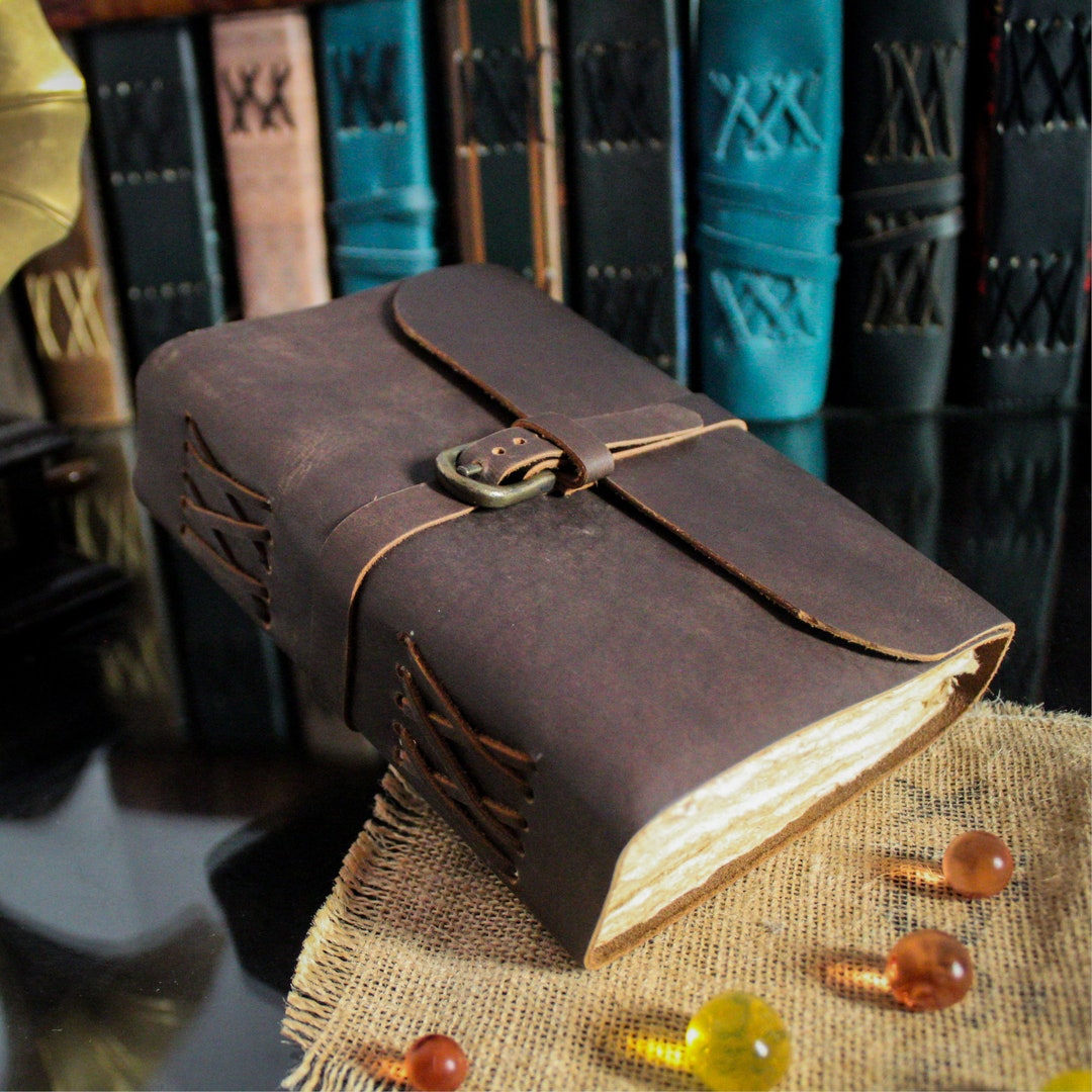 Vintage Leather Journal Antique Handmade Leather Bound Journal With ...