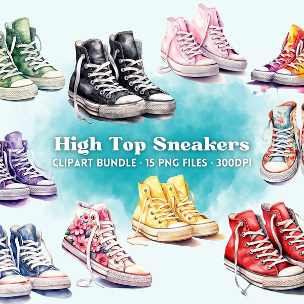 Sneakers Clipart - Etsy