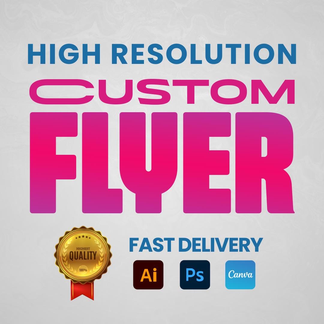 Custom Flyer Design Product Flyer Custom Made High Quality Flyer - Etsy