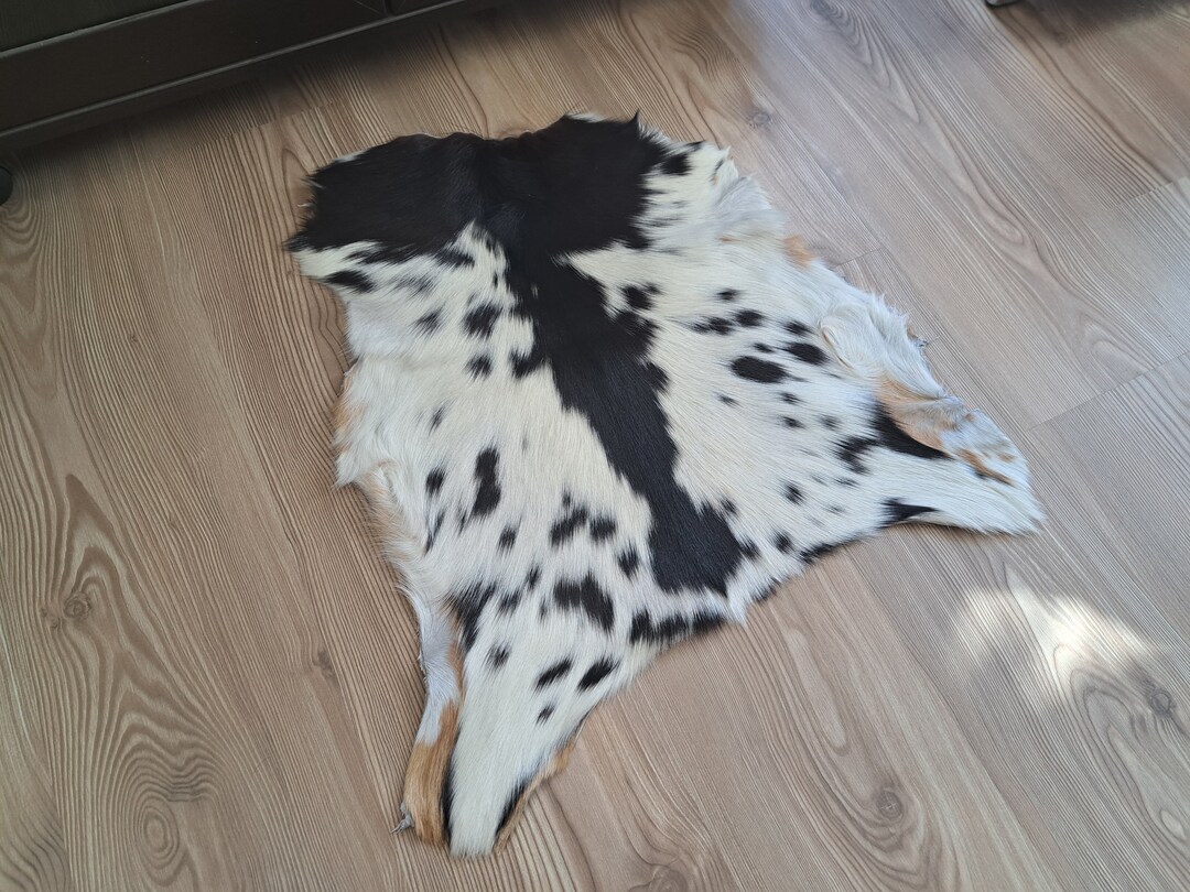 Bohemian Goat Skin, Small Goat Hide, Mottled Leather, Genuine Rug ...