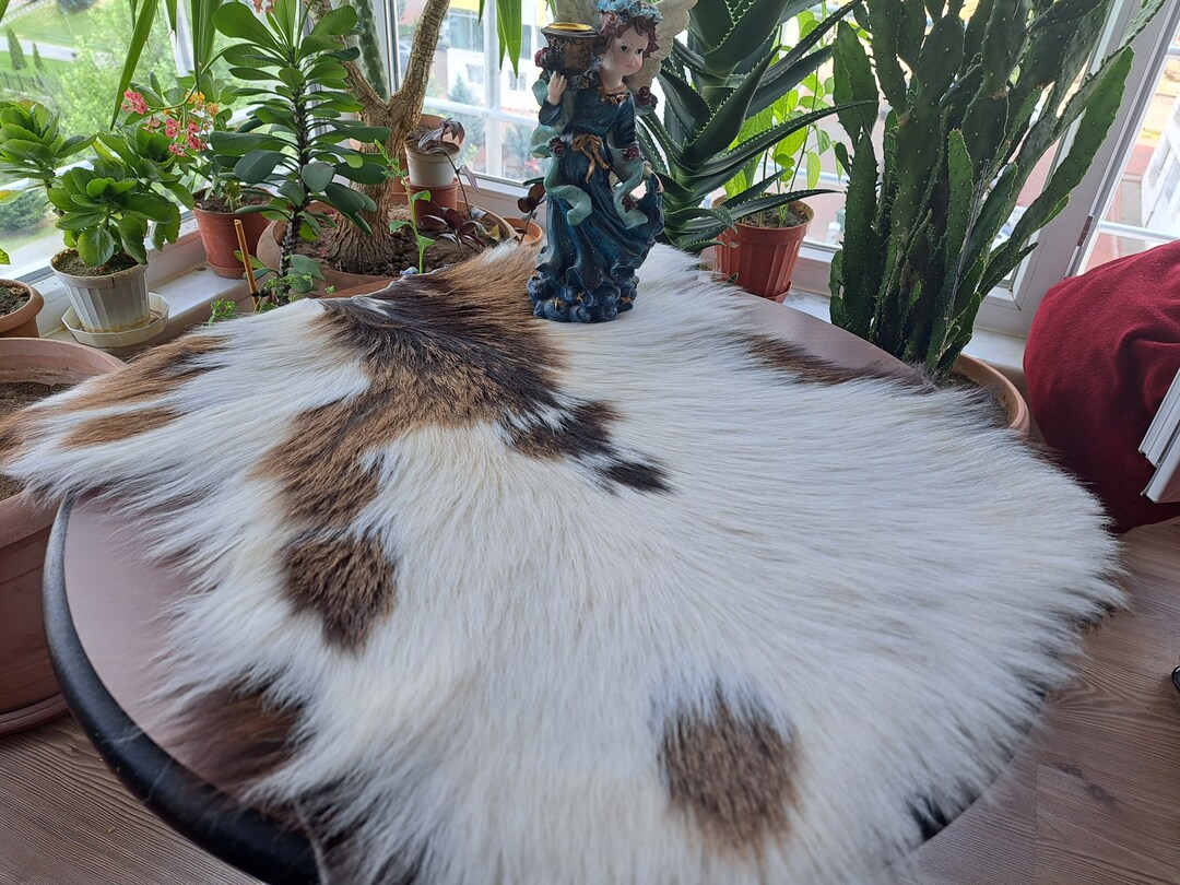 Turkish Sheep Skin, Mottled Goatskin, Genuine Rug, Spotted Hide, Home ...