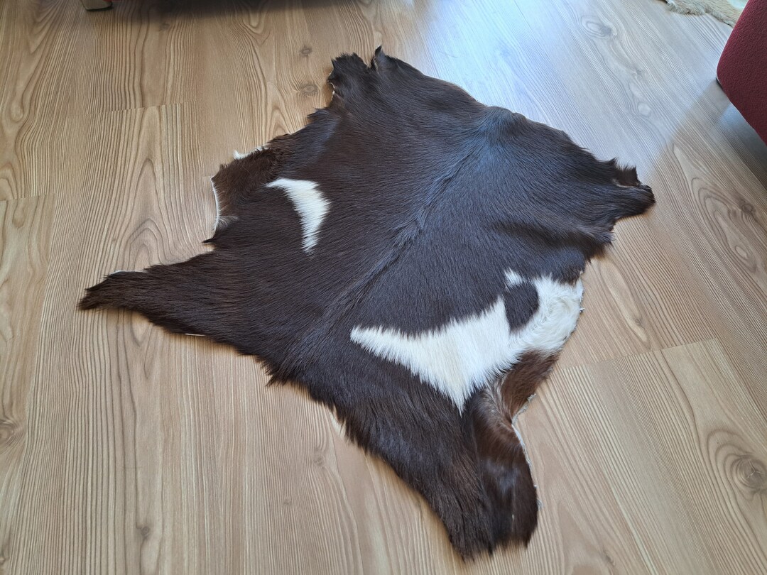 Turkish Goat Skin, Goat Fur Pelt, Leather, Genuine Goat Hide Rug, Small ...
