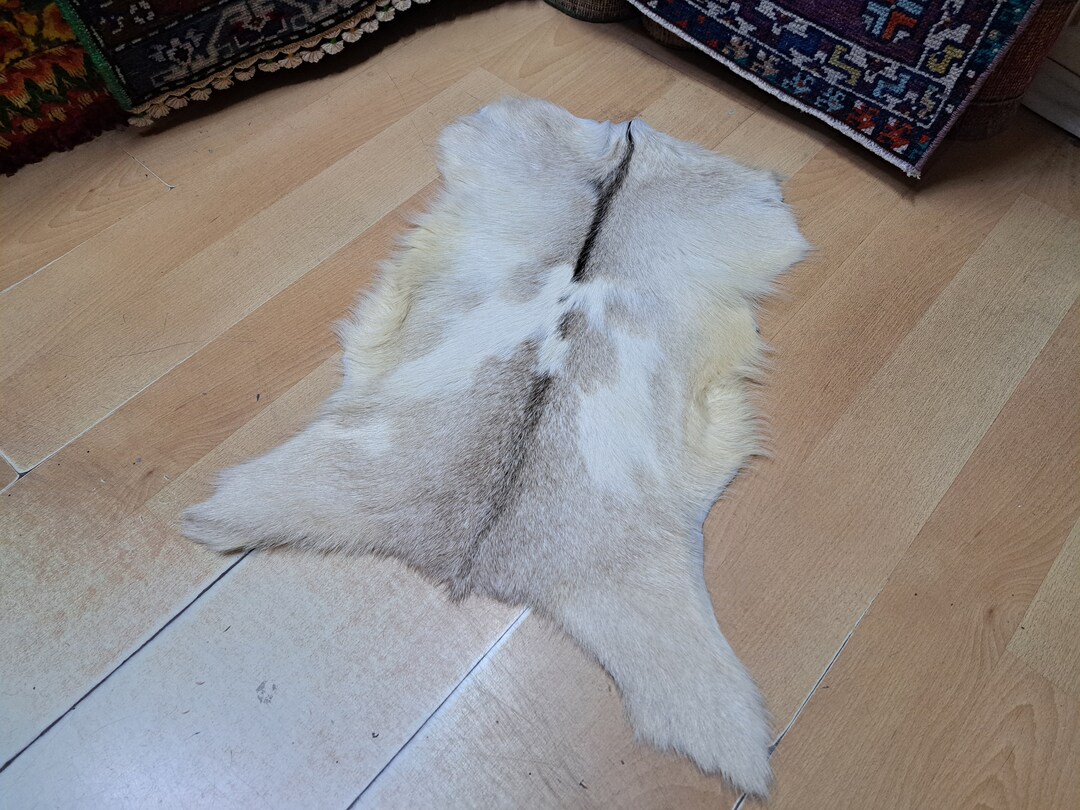 Turkish Goat Leather, Mottled Skin, Animal Skin Throw, Goat Hide, Table ...