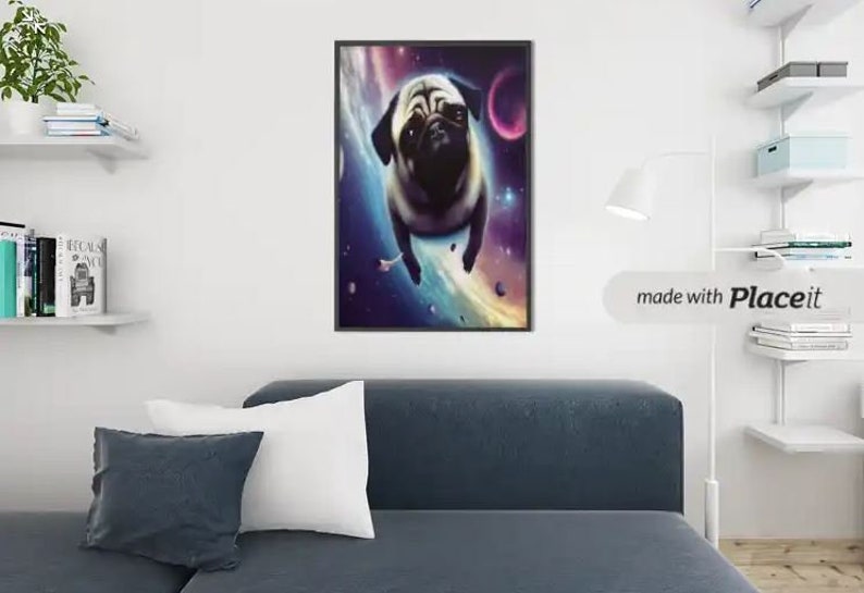 Space Pug Celestial Space Digital Download High Resolution 4K - Etsy