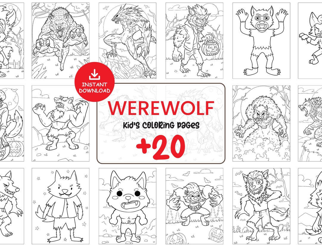 20 WEREWOLF Coloring Pages I Printable Werewolf Coloring Pages for Kid ...