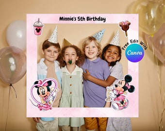 DIGITAL DOWNLOAD Minnie Mouse Photo Booth Frame Minnie Mouse Selfie ...